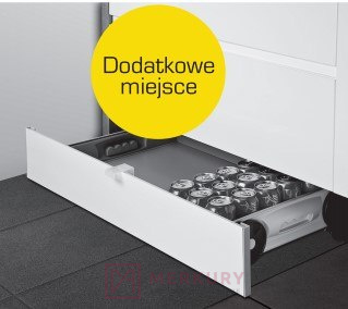 Szuflada pod cokół VOLPATO o wysokości 15cm, L-450 mm, szara > Szuflada ...